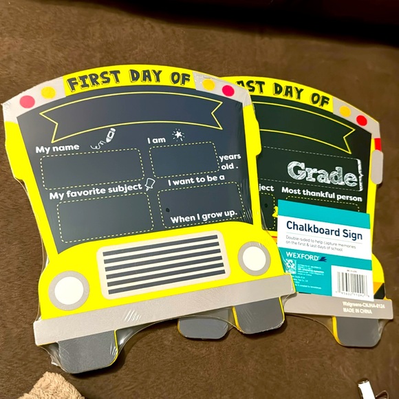 Other | New Wexford My Firstlast Day Of School School Bus Chalkboard ...